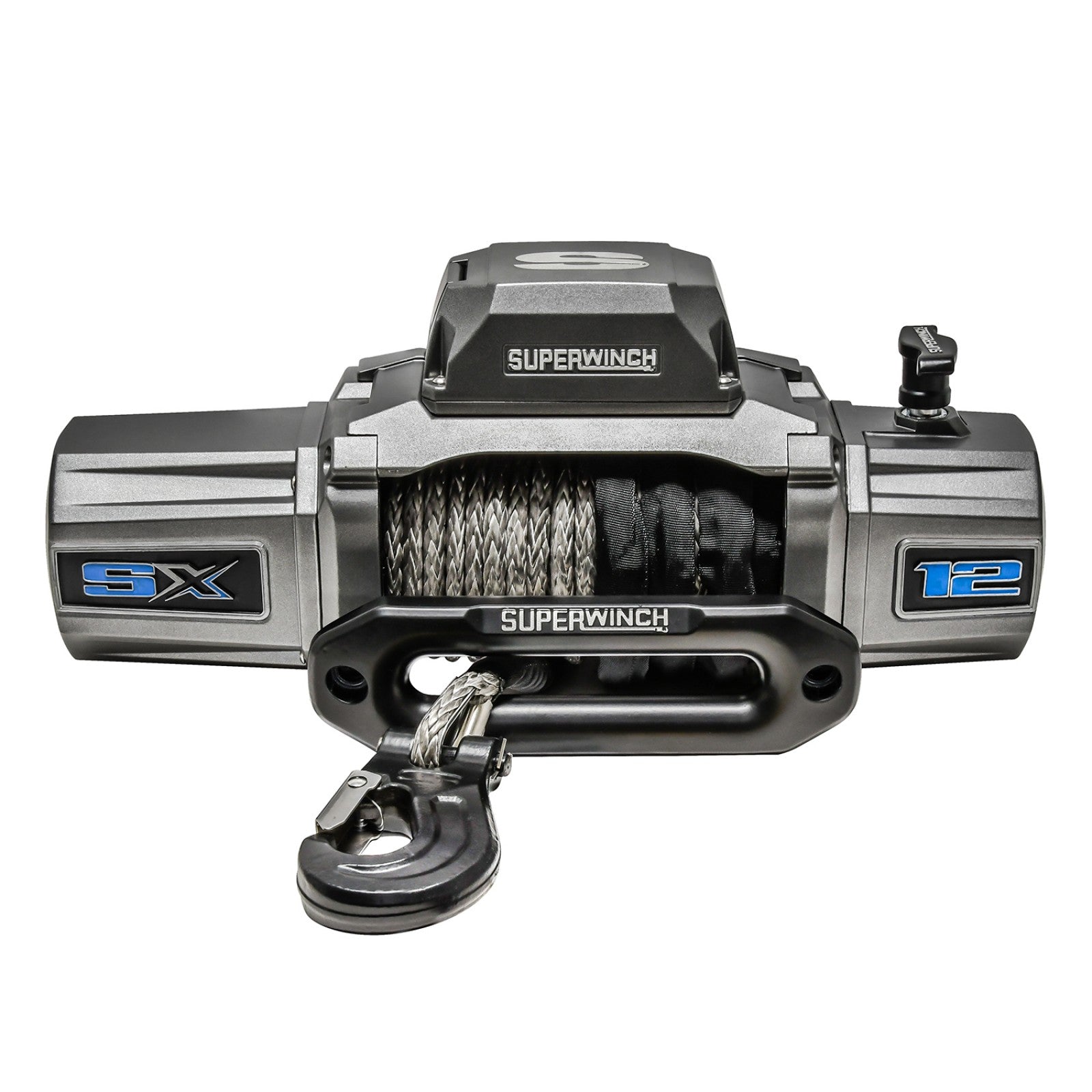 Superwinch SX12SR 12V DC 12,000lb Synthetic Rope Winch Gray – Built for ...